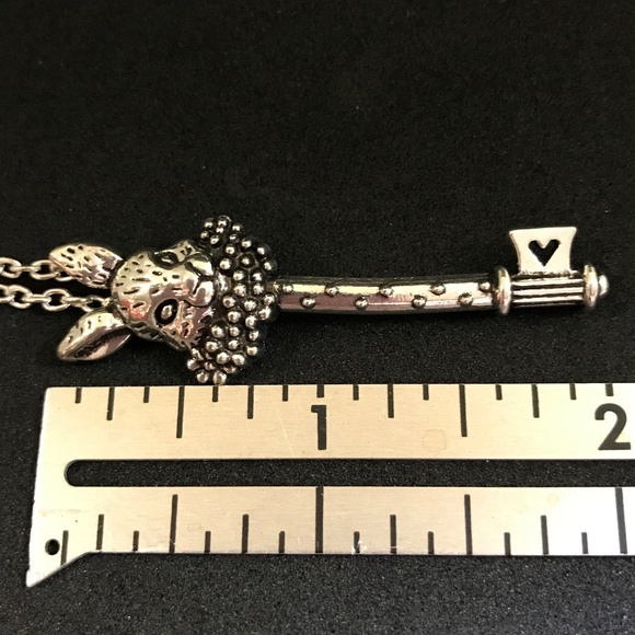 Handmade | Jewelry | Bunny Rabbit Key Silver Tone Necklace | Poshmark